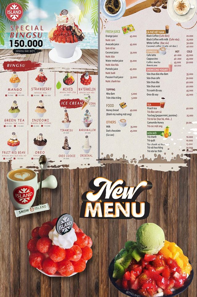 Update menu ngon cực đỉnh của Snow Island Coffee » Snow Island Coffee